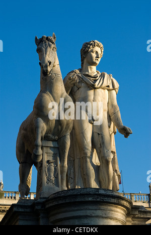 Dioscuri Castor statue Piazza del Campidoglio square Capitoline hill ...