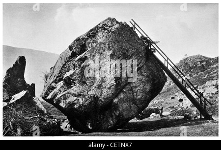 The Bowder Stone Borrowdale Lake District Stock Photo - Alamy