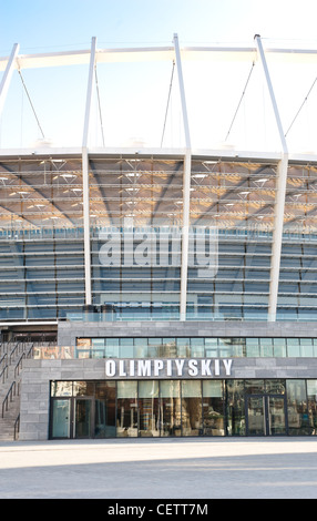 Exterior view of Olympisky Stadium in Kiev that will host the final ...