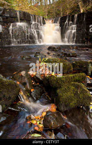 The tumbling waters of Mill Gill Force near Askrigg, North Yorkshire ...