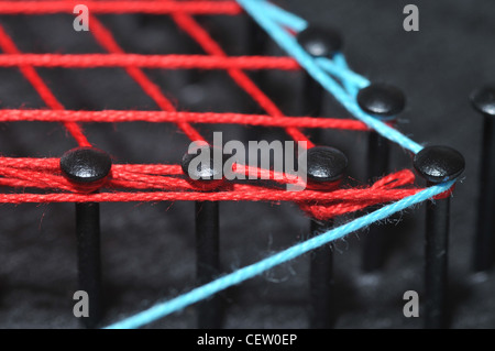 String art, or pin and thread art, handcraft Stock Photo - Alamy