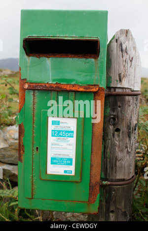irish green postbox letterbox post letter box Stock Photo - Alamy
