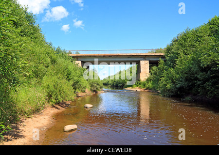 Old car bridge through river Stock Photo - Alamy