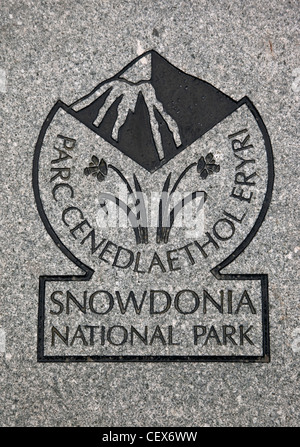 The Snowdonia National Park Logo Emblem Badge with Snowdon Horseshoe ...