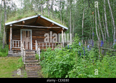 Robert Service Cabin in historic Dawson City in the Yukon Territory of ...