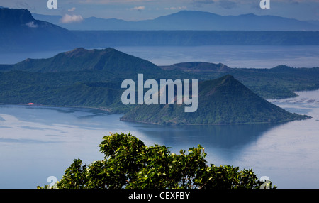 Lake Taal with Taal Volcano an island in the middle, Tagaytay, Luzon ...