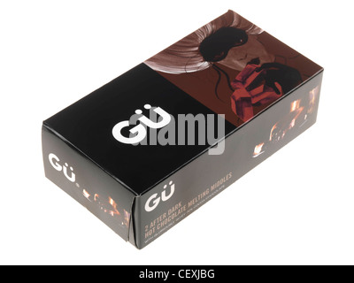 Box of Gu Hot Chocolate Melting Middles Stock Photo - Alamy