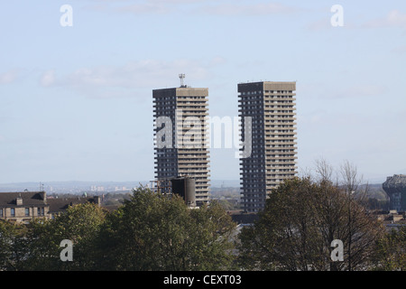 Bluevale and whitevale Street tower blocks Glasgow Scotland October ...