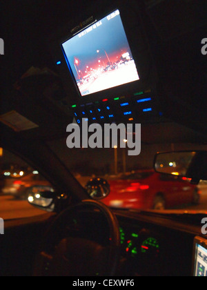 Inside Police Traffic Patrol Squad Car: Black Female Police Officer on ...