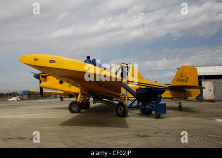 An Ayres S2R-T45 Turbo Thrush agricultural aircraft preparing for ...