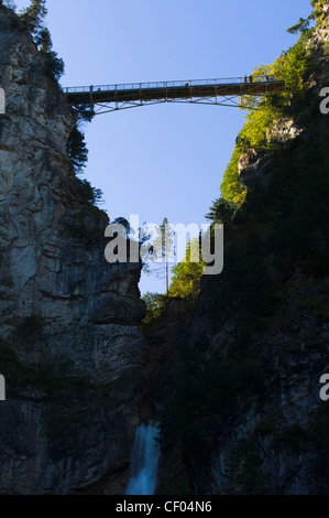 Marienbruecke bridge over the Poellat Gorge Hohenschwangau Allgaeu Bavaria Germany Stock Photo ...