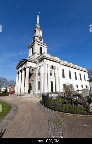 London, Tower Hamlets The steeple of All Saints Poplar parish church ...