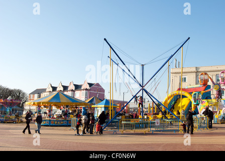 Funfair rides at Barry Island, South Wales, UK, location of filming ...
