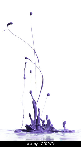Purple Paint splatter Stock Photo - Alamy