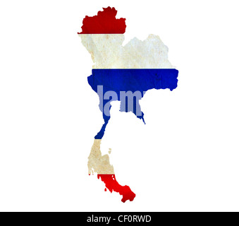 Vector color map of Thailand Stock Photo - Alamy