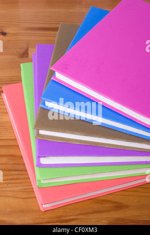 Stack of colorful real books Stock Photo - Alamy