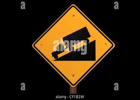 road sign - truck downhill Stock Photo - Alamy