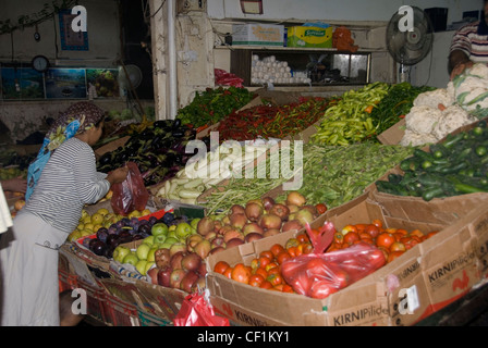 NORTH CYPRUS. NICOSIA MARKET STALL SELLING CEREALS, GRAIN AND NUTS ...
