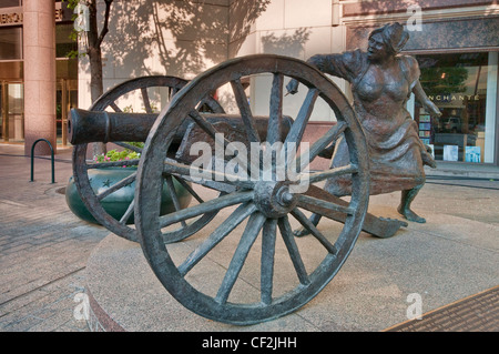 Angelina Eberly firing a cannon, starting Archives War of 1842 ...