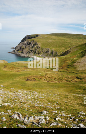 Sloping green cliff landscape Stock Photo - Alamy