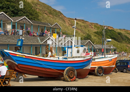 Coble Fishing Boats on Filey Coble Landing, Filey, East Yorkshire Coast ...