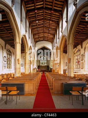 THE church of St Mary the Virgin, Dedham WITH THE PRETTY PINK VICARAGE ...
