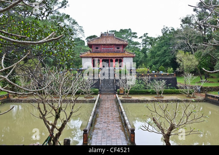 Vietnam Hue grave of the King Minh Mang bridge sea bonsai Asia ...