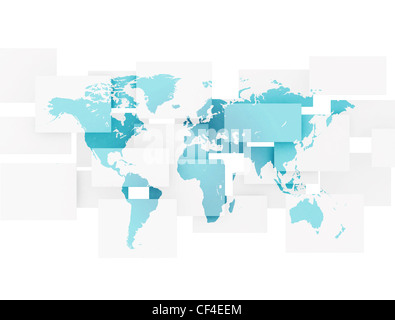 Tech cubes squares on abstract background 3d render Stock Photo - Alamy