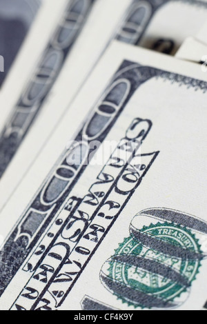 Closeup shot of hundred bucks notes Stock Photo - Alamy