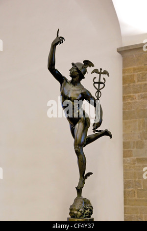 Florence. Italy. Bronze sculpture of Mercury (1580) by Giambologna ...