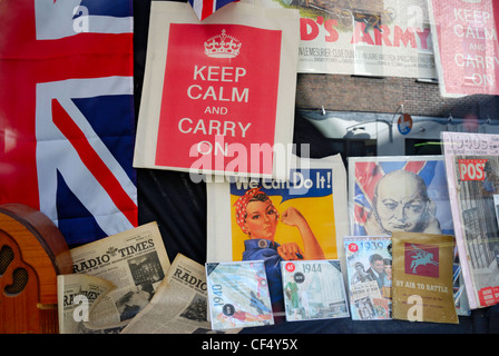 World War II memorabilia for sale on a stall at Portobello Road Market ...