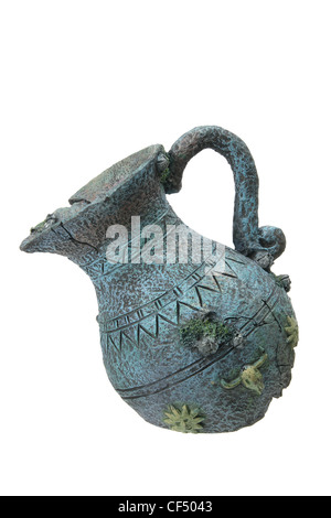 Clay jug, old ceramic vase isolated on white background Stock Photo - Alamy