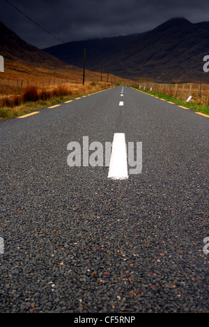 A road running through the Partry Mountains in County Mayo Stock Photo ...