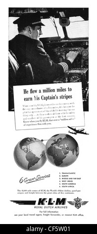 KLM vintage magazine advertisement Stock Photo - Alamy