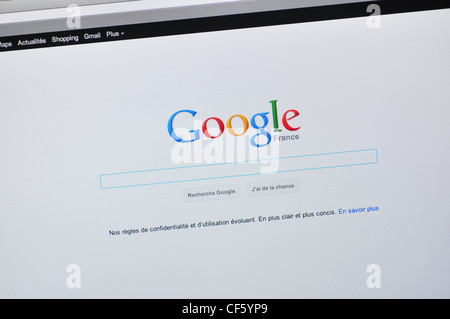 French website and search engine for google france, search field ...