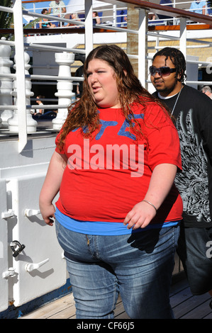 Obese woman on cruise ship Stock Photo - Alamy