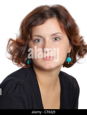 Attractive elegant 30 year old woman portrait outdoors Stock Photo - Alamy