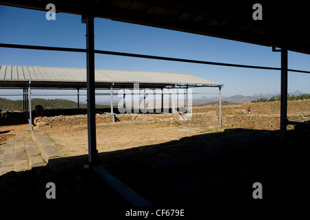 The tombs of King Kaleb and Gebre Meskel in Axum or Aksum in Ethiopia ...