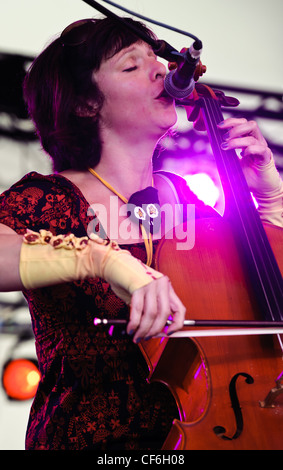 Helen Gillet and friends playing at Voodoo Festival 2010 in New Orleans ...