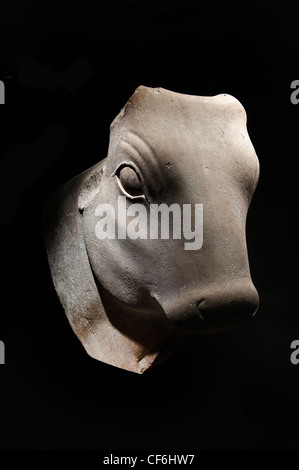 Egyptian statue sculpture of god Montou with a bulls head, 332-30 BC ...