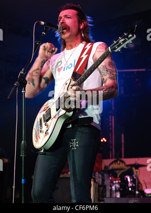 Eagles of Death Metal playing at Voodoo Festival 2010 in New Orleans ...