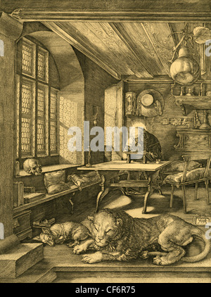 Albrecht Dürer - St Jerome His Study 1514 Stock Photo - Alamy