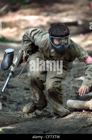 Paintballing childrens birthday partyWilliam and Johnny Aslet and their ...