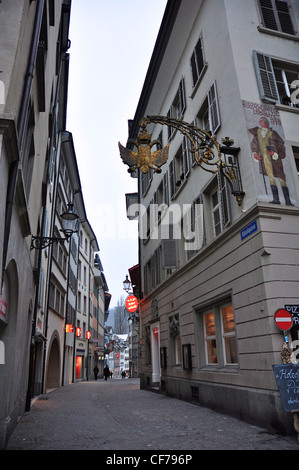 A shopping street in Lucerne Old Town Stock Photo - Alamy