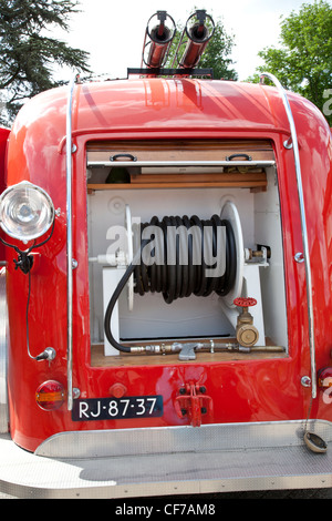 Back side of a red fire engine Stock Photo - Alamy