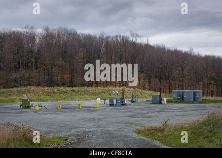 Dimock, Pennsylvania: a fracking site after drilling is completed ...