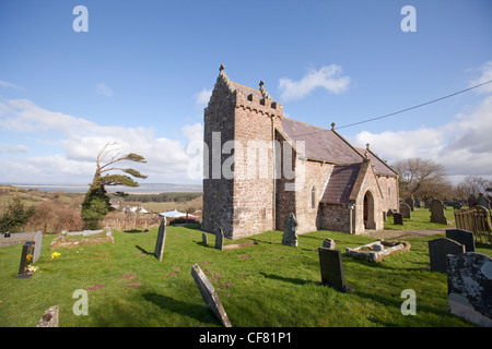 St Madoc's Church Llanmadoc North Gower Peninsula Swansea County Stock ...