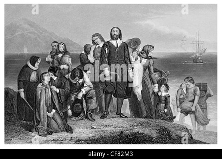 The Landing of the Pilgrim Fathers, Plymouth, Massachusetts, North ...