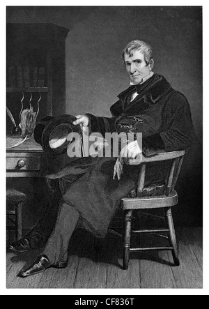 William Henry Harrison President of the US 1841. Hand-colored Stock ...