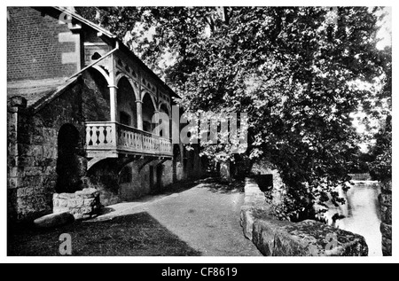 Old Mill, Guy's Cliffe, Warwick, Victorian period Stock Photo - Alamy